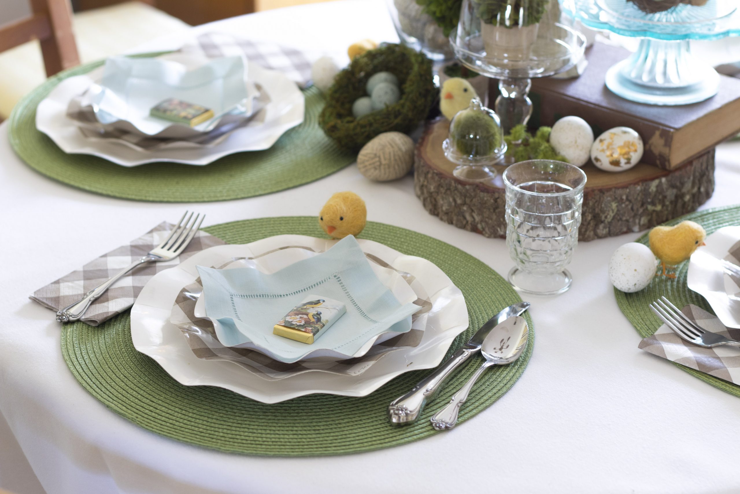 Table Set With Paper Plate