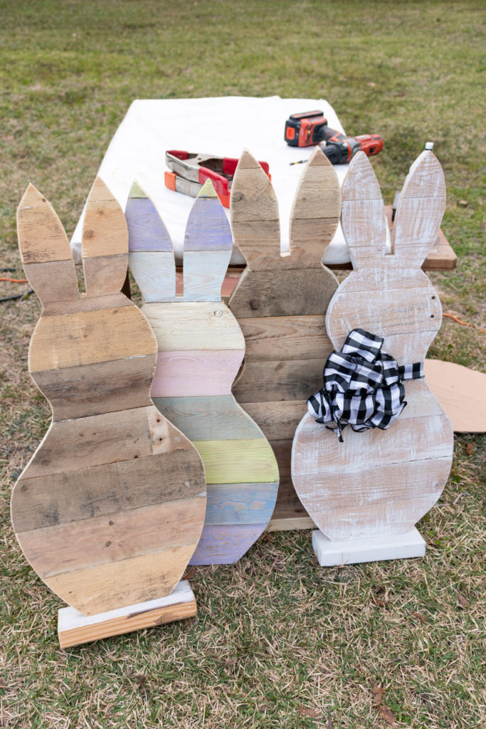 DIY Standing Bunny Reclaimed Pallet Wood - Kippi at Home