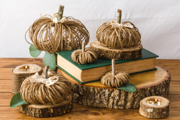 DIY Twine Pumpkins - Kippi at Home