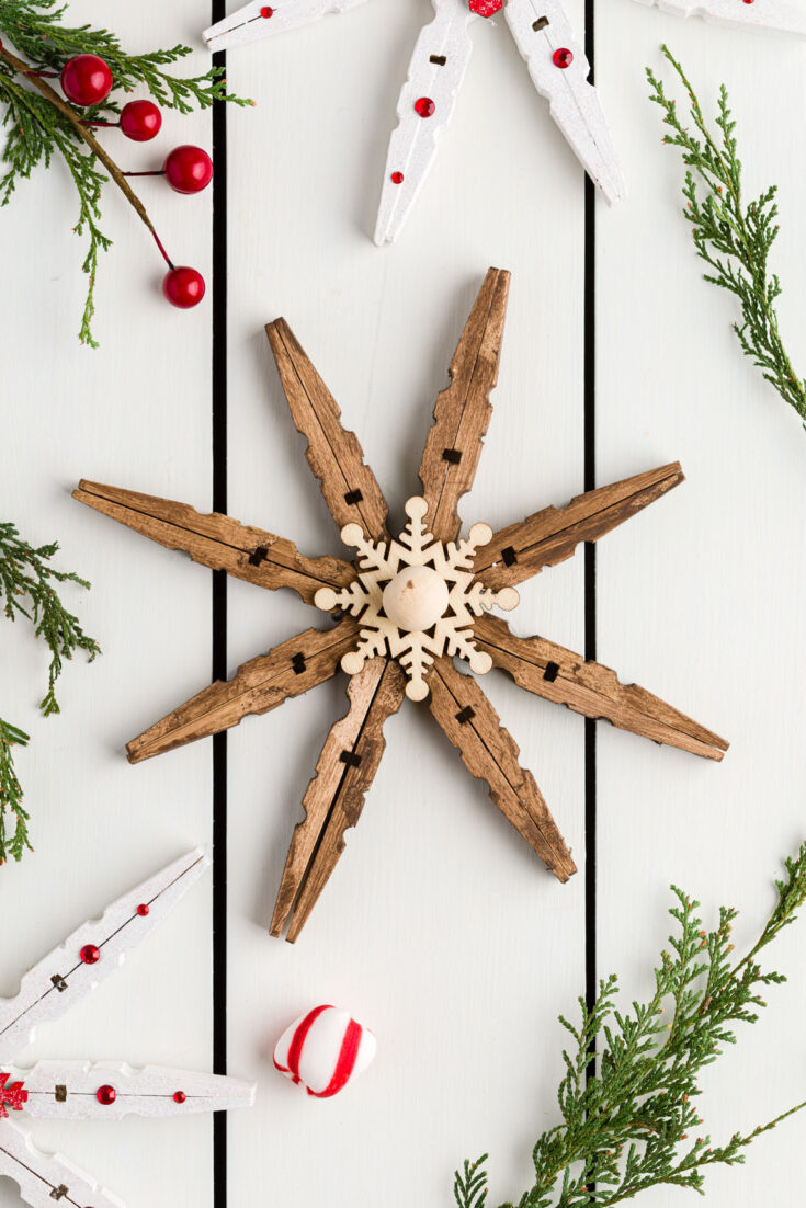 Clothespin Snowflakes - Kippi at Home