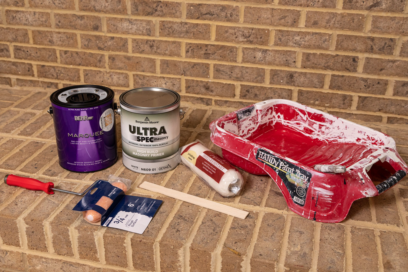 How to Paint a Brick Fireplace - Kippi at Home