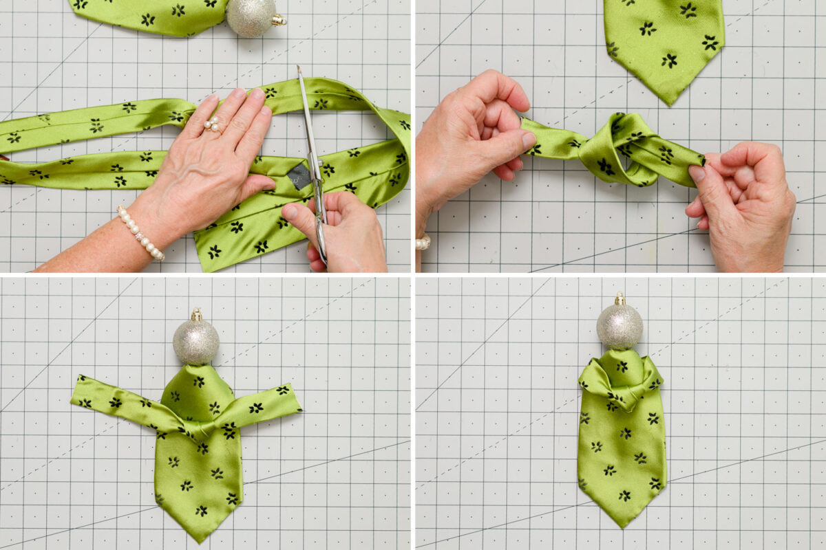 How to Make Easy Necktie Angel Ornaments - Kippi at Home