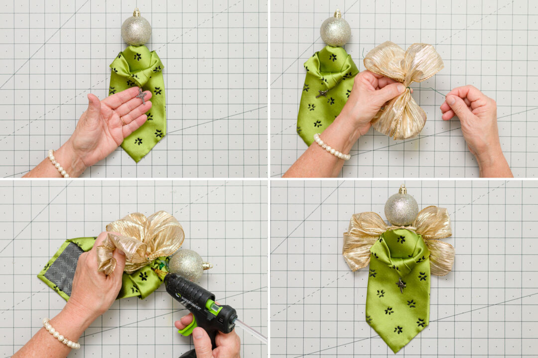 How to Make Easy Necktie Angel Ornaments - Kippi at Home