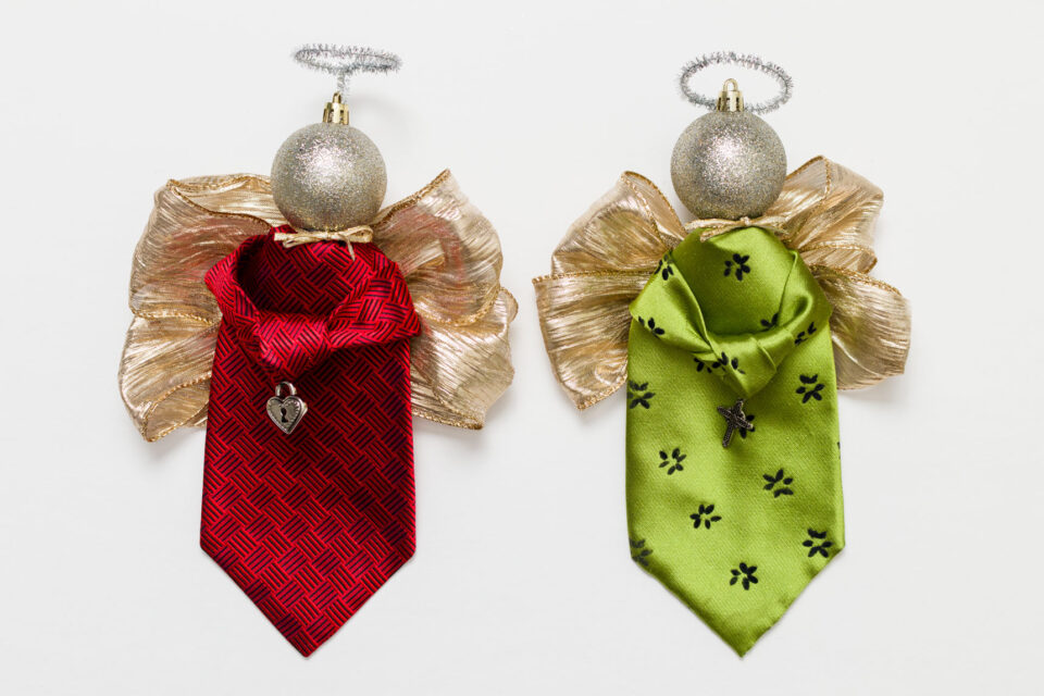 How to Make Easy Necktie Angel Ornaments - Kippi at Home