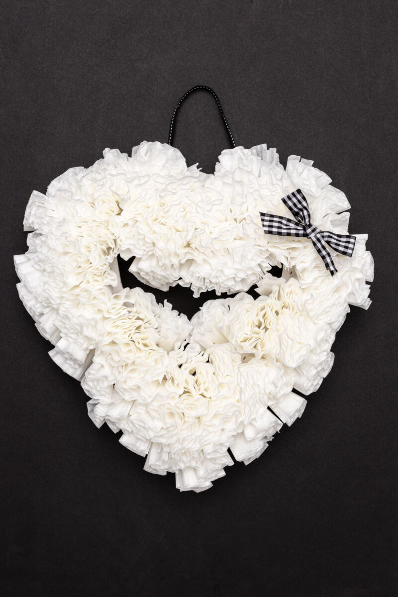 Easy Farmhouse-inspired DIY Coffee Filter Heart - Kippi at Home